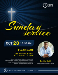 Church Sunday Service Flyer Invitation Template | PosterMyWall