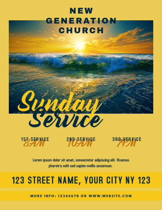 Copy of Sunday Service Church Flyer | PosterMyWall