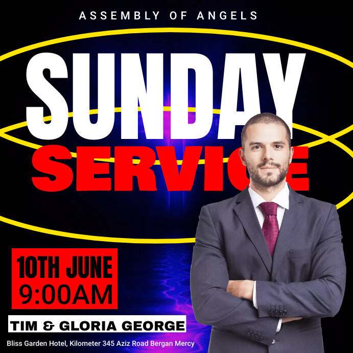 Sunday service/Church poster/Worship Template | PosterMyWall