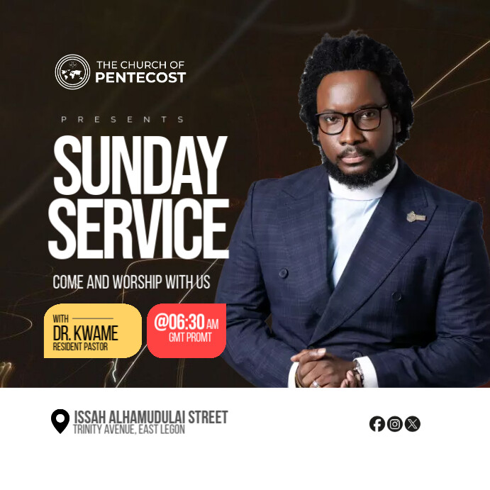 Sunday Service Church Template Design | PosterMyWall
