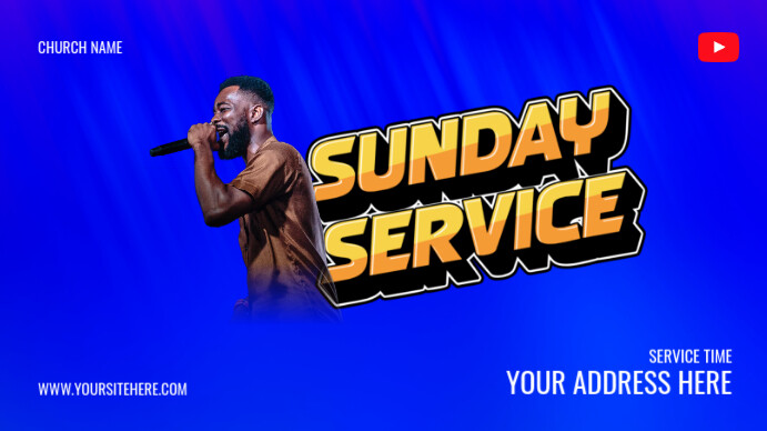 Sunday service church template | PosterMyWall