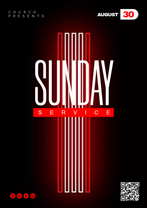 sunday service cross Template | PosterMyWall