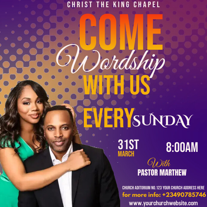 Modèle SUNDAY SERVICE | PosterMyWall