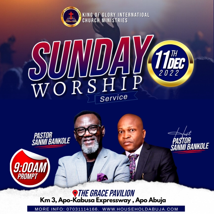 Plantilla de De Servicio Dominical | PosterMyWall