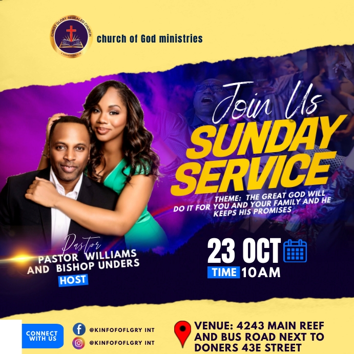 Plantilla de SUNDAY SERVICE | PosterMyWall