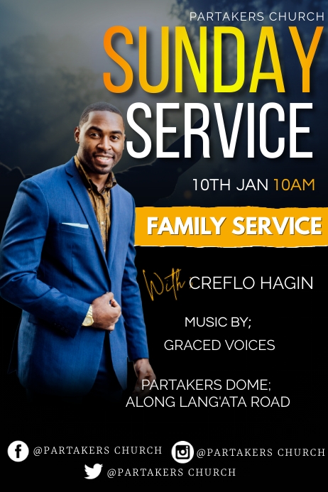 Sunday Service Template | PosterMyWall