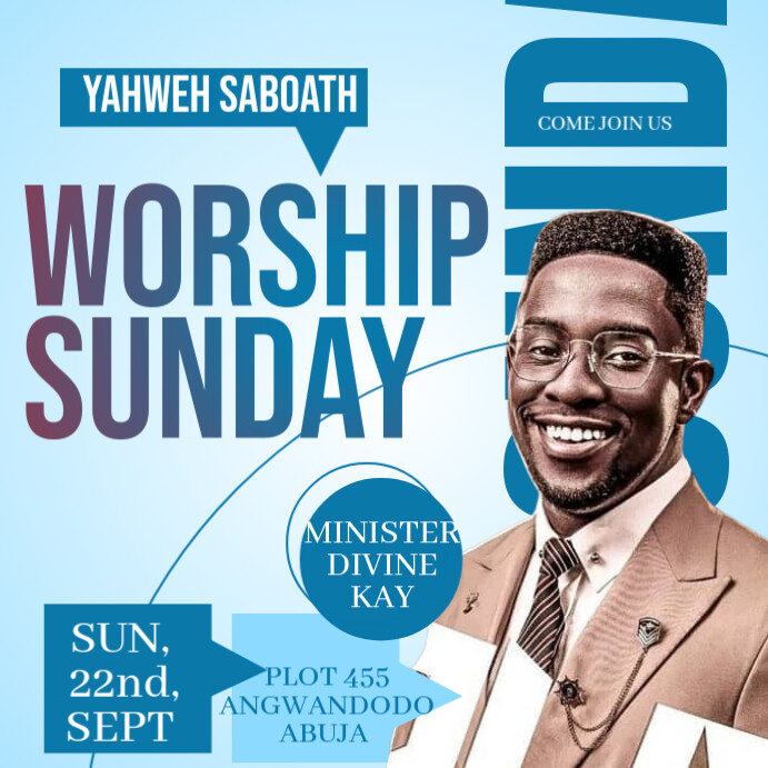 Plantilla de Sunday service | PosterMyWall