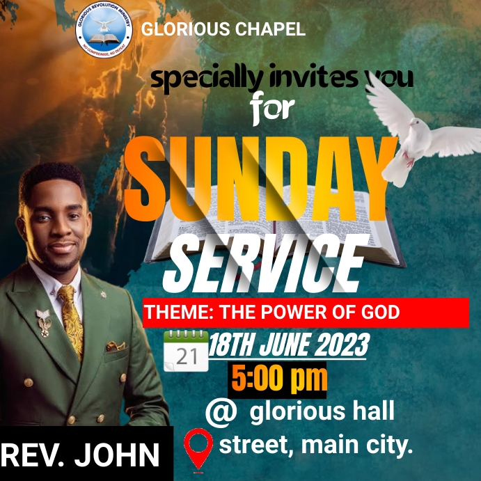 Modèle Sunday service | PosterMyWall