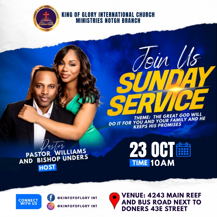 SUNDAY SERVICE Template | PosterMyWall