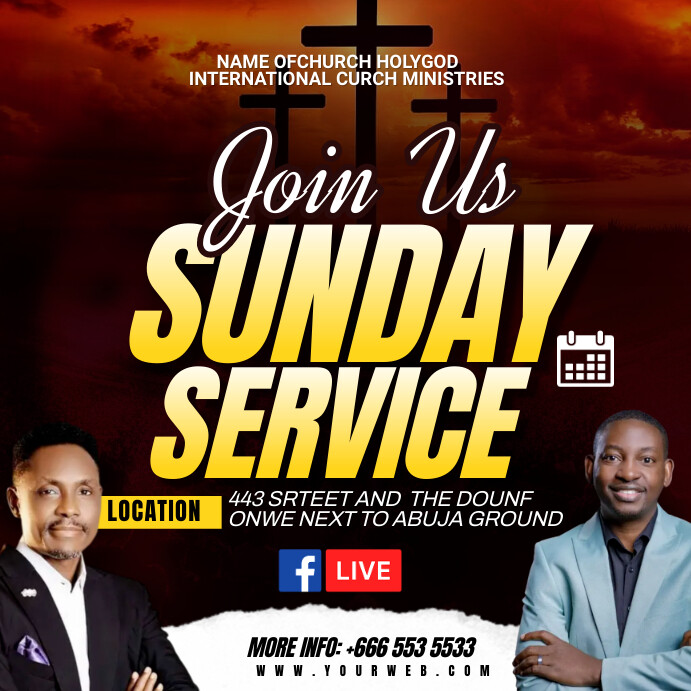 sunday service Template | PosterMyWall