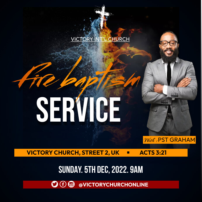 Plantilla de Del Servicio Dominical | PosterMyWall