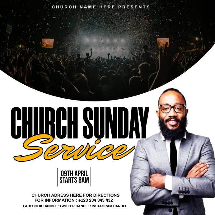 Modèle sunday service | PosterMyWall