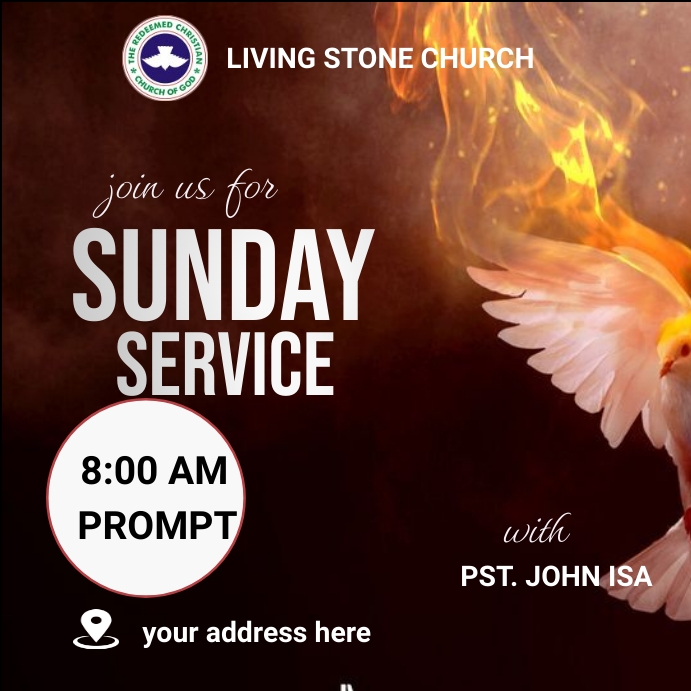 Plantilla de Sunday service | PosterMyWall