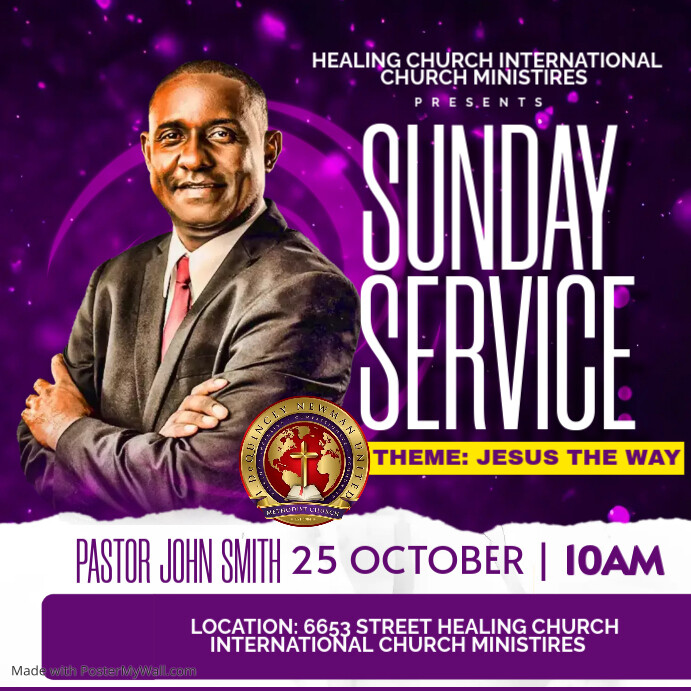 Modèle SUNDAY SERVICE | PosterMyWall