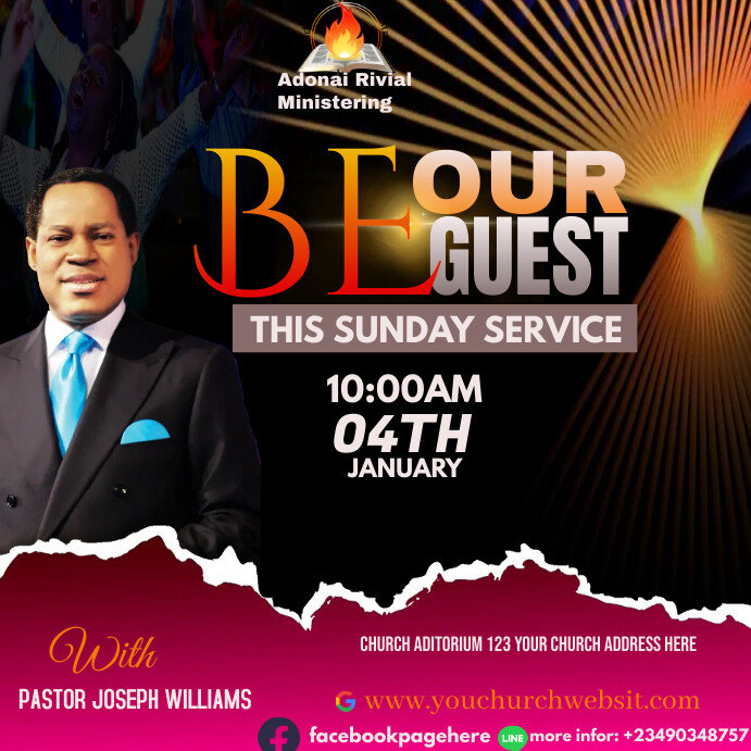 Modèle SUNDAY SERVICE | PosterMyWall