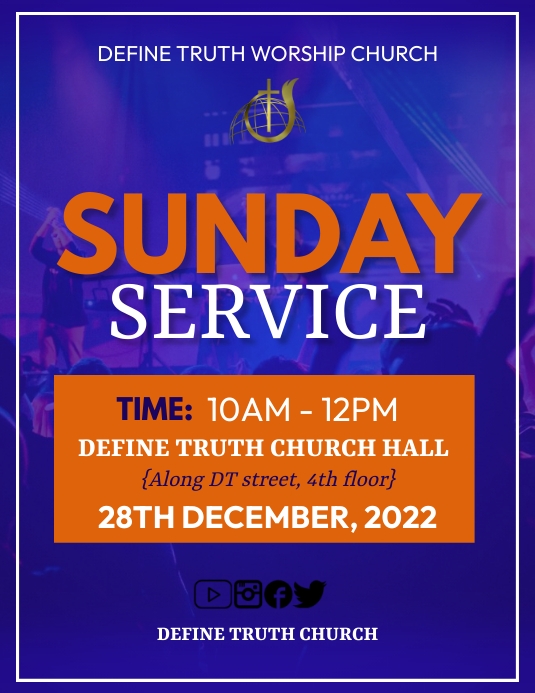 Sunday service Template | PosterMyWall