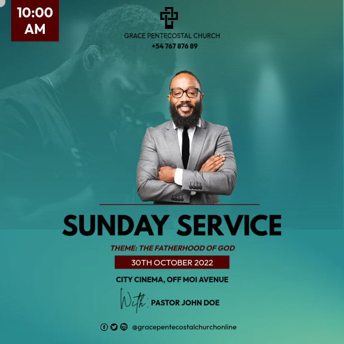 Copy of sunday service | PosterMyWall