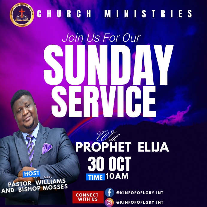 SUNDAY SERVICE Template | PosterMyWall