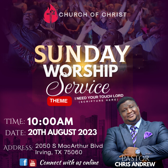 Modèle SUNDAY SERVICE | PosterMyWall