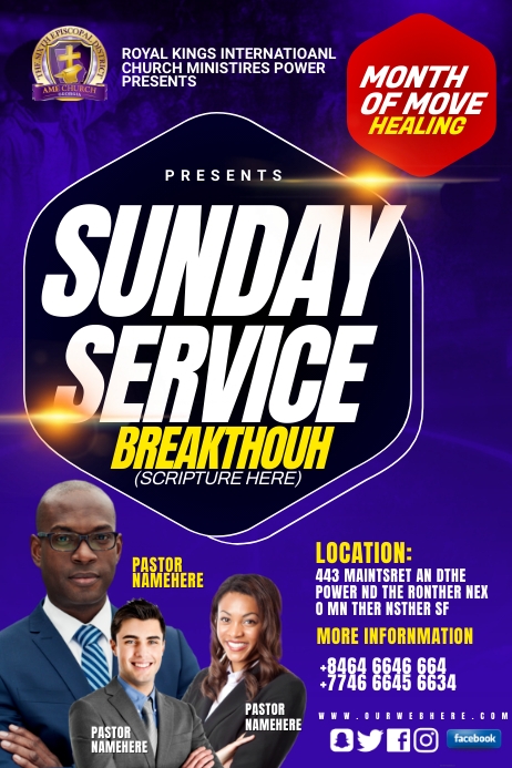 sunday service Template | PosterMyWall