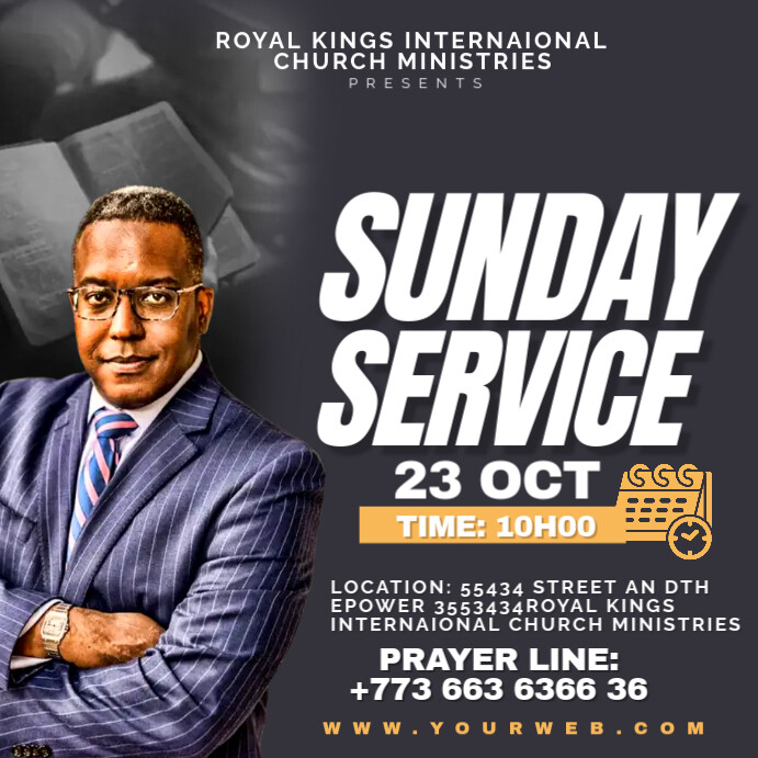 Modèle Sunday service | PosterMyWall