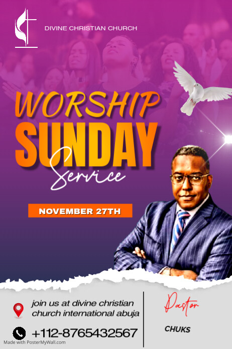 sunday service Templat | PosterMyWall