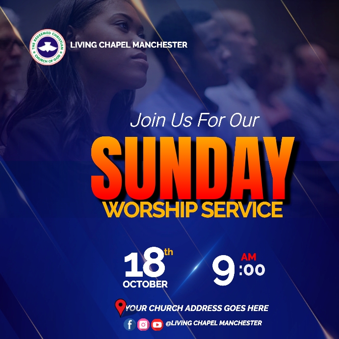 SUNDAY SERVICE Template | PosterMyWall