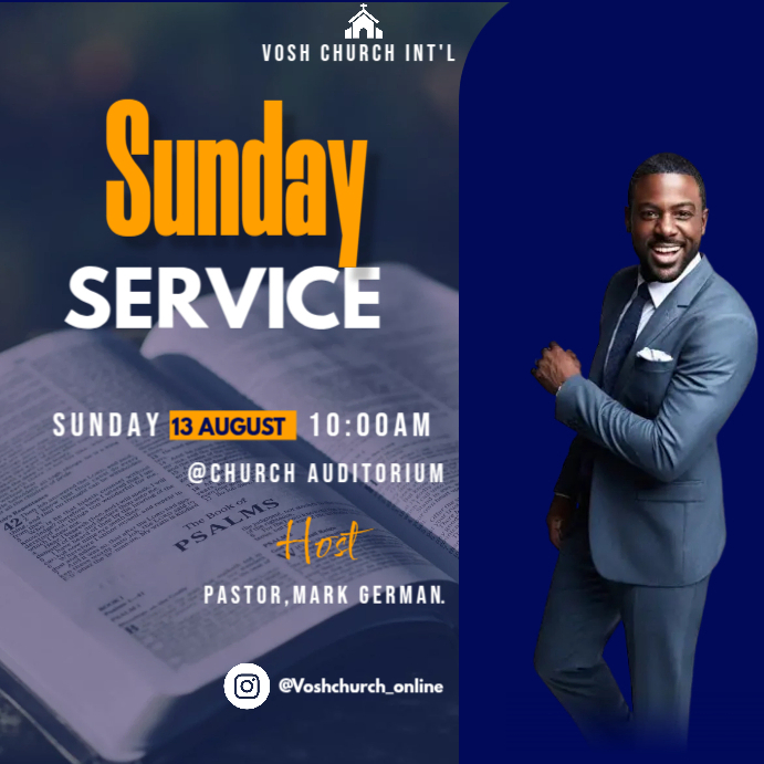 Modèle Sunday service | PosterMyWall
