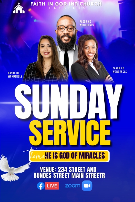 sunday service Template | PosterMyWall