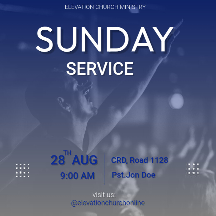 SUNDAY SERVICE Template | PosterMyWall