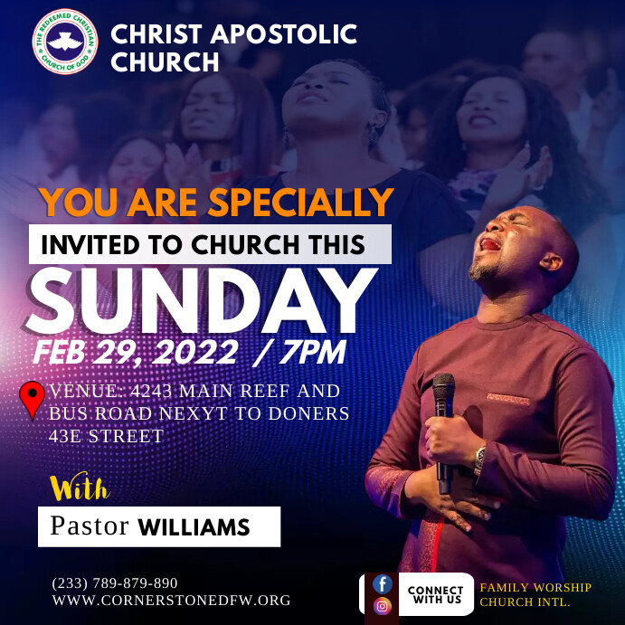 SUNDAY SERVICE Template | PosterMyWall