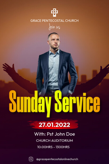 sunday service Template | PosterMyWall