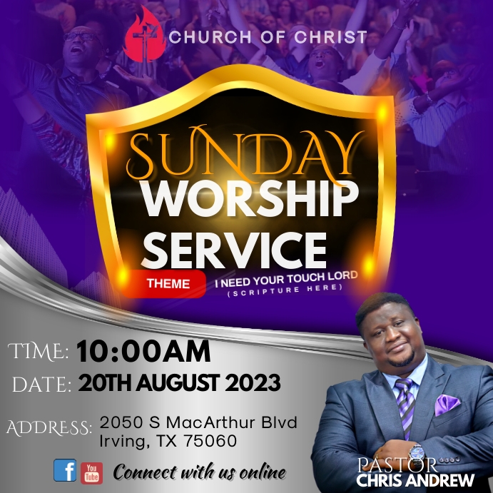 SUNDAY SERVICE Template | PosterMyWall