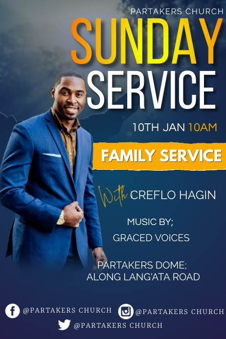 Sunday Service Template | PosterMyWall