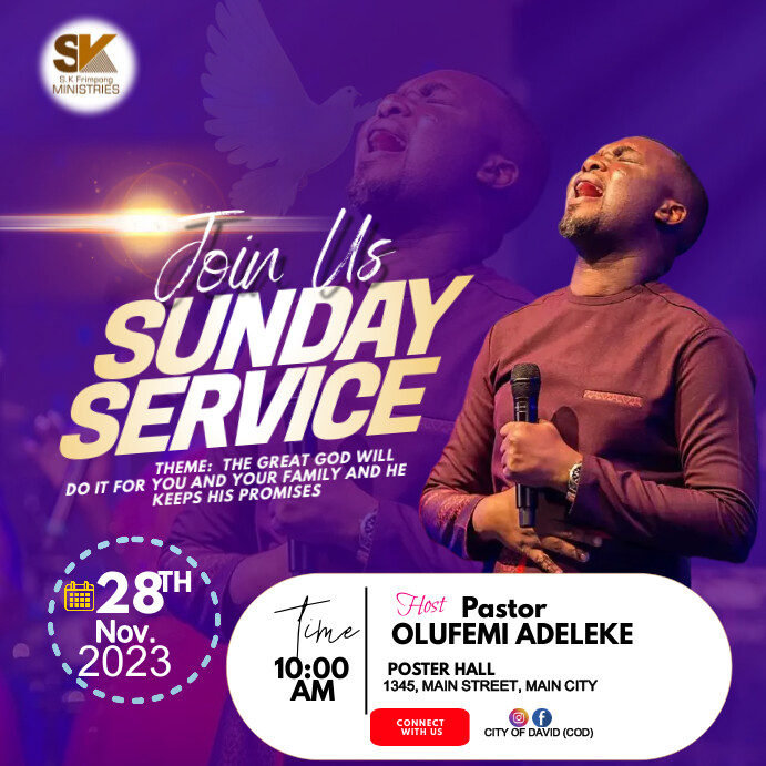 Modèle sunday service | PosterMyWall