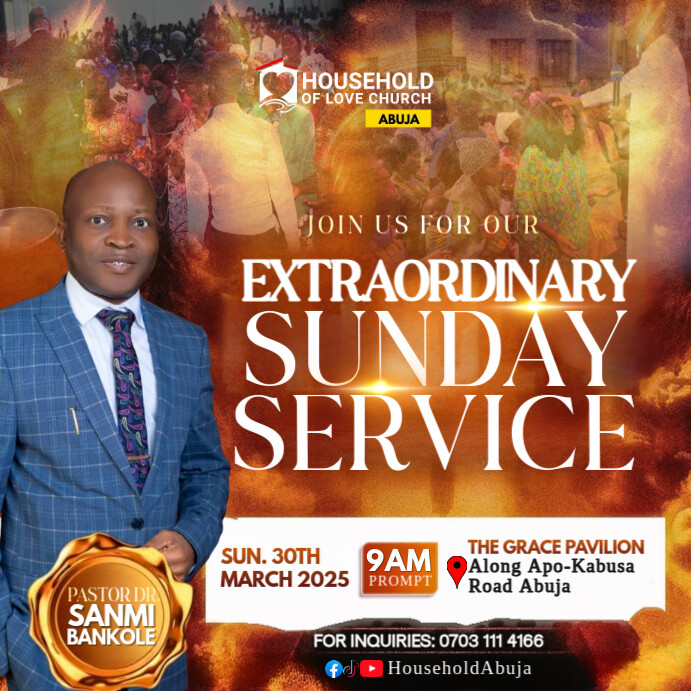 Plantilla de SUNDAY SERVICE | PosterMyWall