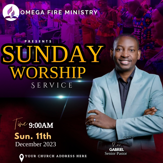 Plantilla de SUNDAY SERVICE | PosterMyWall