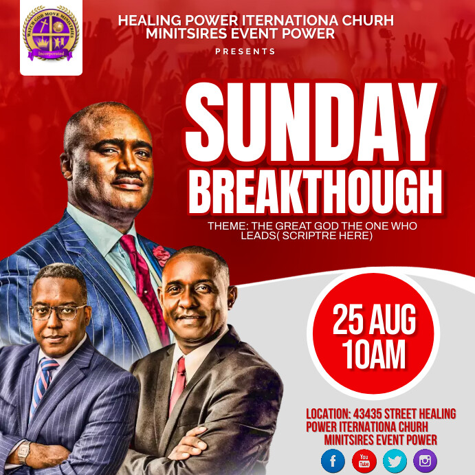 Modèle sunday service | PosterMyWall