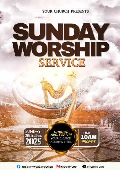 sunday service Template | PosterMyWall