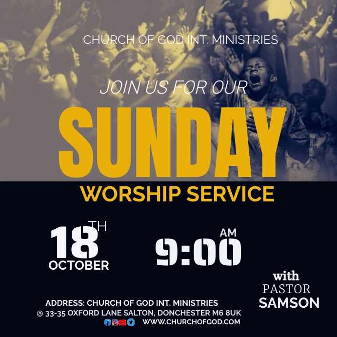 Modèle SUNDAY SERVICE | PosterMyWall