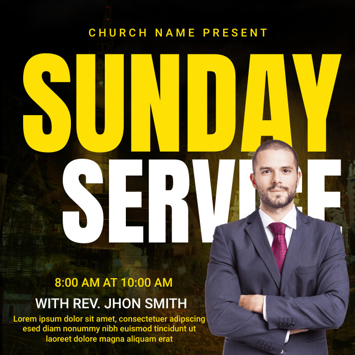 sunday service Template | PosterMyWall