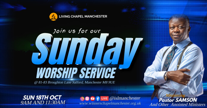 SUNDAY SERVICE Template | PosterMyWall