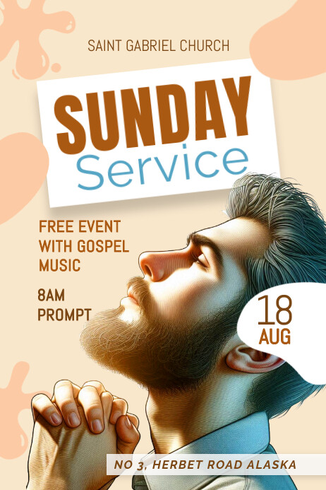Copy of Sunday service | PosterMyWall
