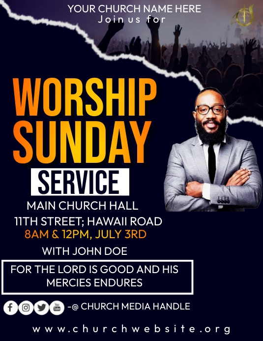 sunday service Template | PosterMyWall