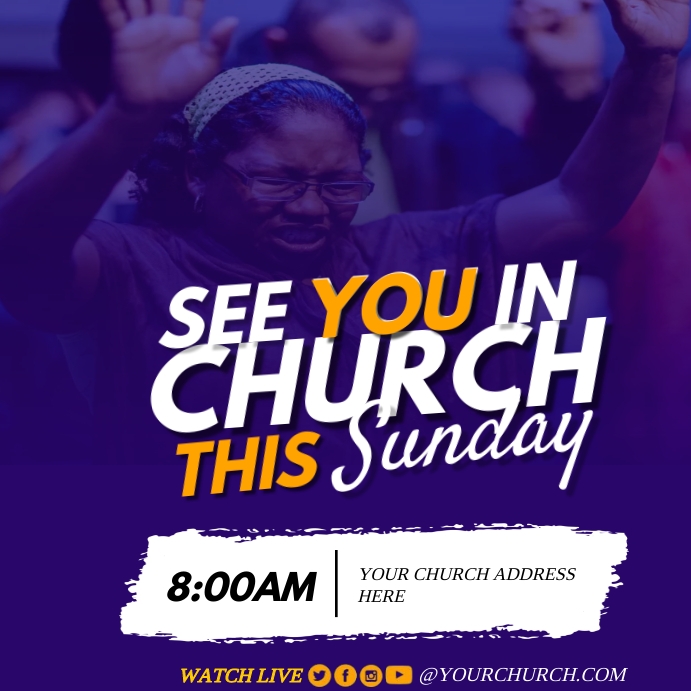 SUNDAY SERVICE Template | PosterMyWall