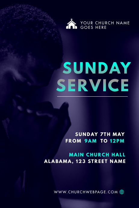 Sunday Service Template | PosterMyWall