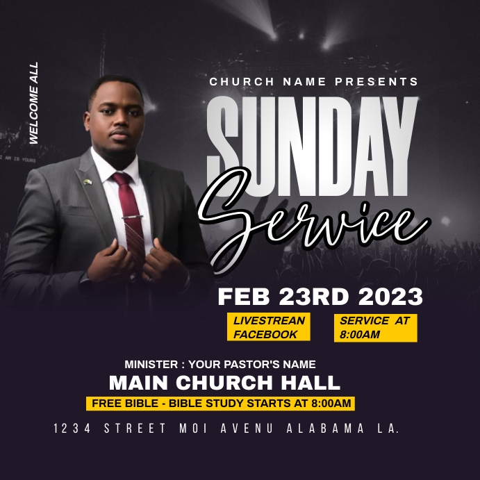 sunday service Template | PosterMyWall