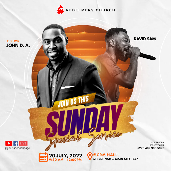 sunday service Template | PosterMyWall