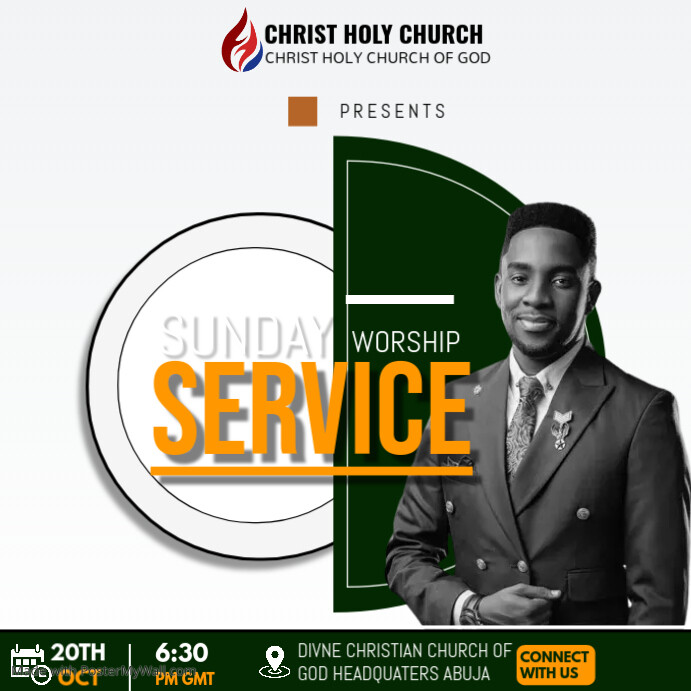 Modèle sunday service design | PosterMyWall