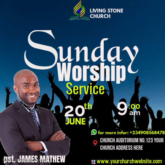 Copy of SUNDAY SERVICE | PosterMyWall